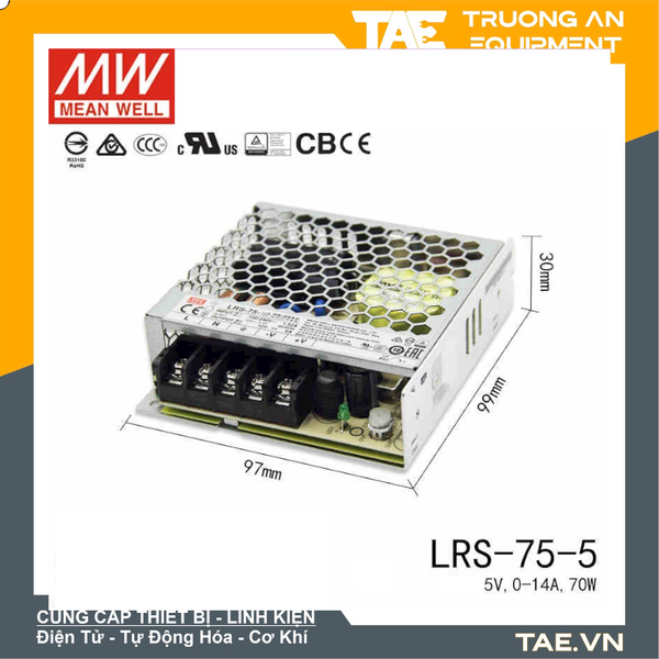 Nguồn Tổ Ong MeanWell 5V LRS Series Like New Trường An Equipment