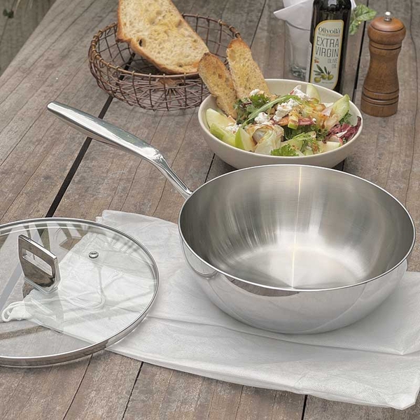 Chảo inox 316 5 lớp Kaiyo vung kính - 24cm Sâu lòng - XNC157512 – viethands.vn