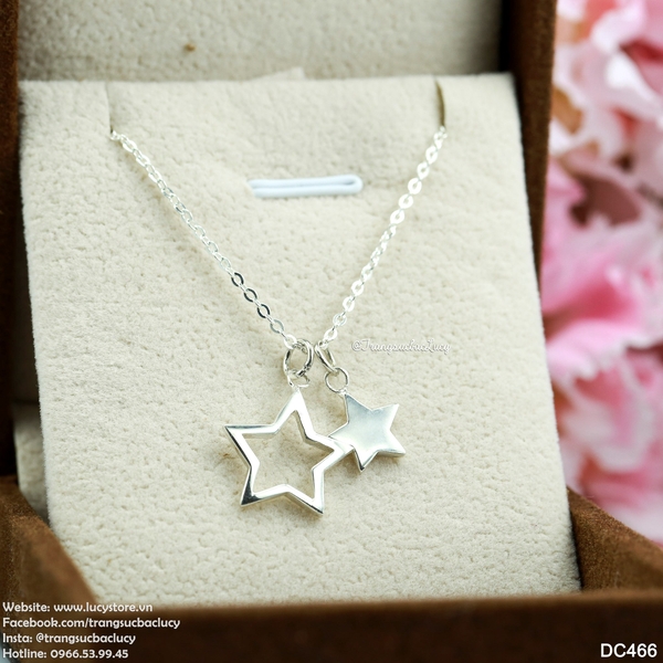 DÂy ChuyỀn NgÔi Sao ĐÔi Dc466 Lucy Jewelry Trang SỨc Lucy