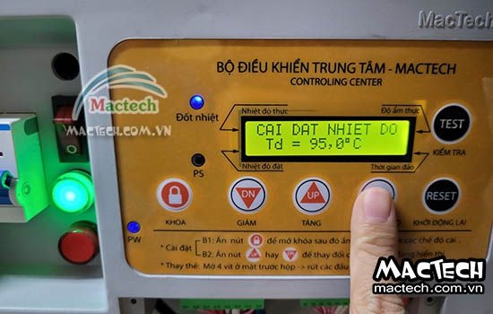 Hướng dẫn cài độ ẩm trên máy sấy nhiệt mini Mactech