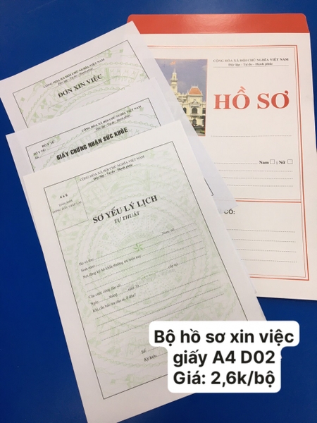 Bộ Hồ Sơ Xin Việc Giấy A4 D02