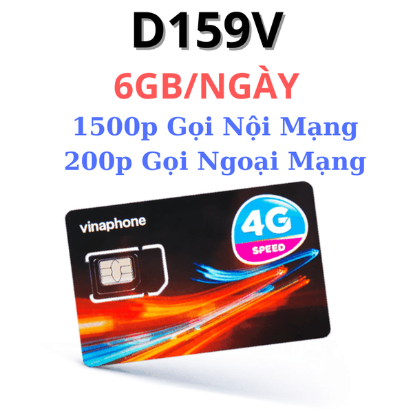 {Miễn phí tháng đầu} Sim Và Esim 4G Vinaphone D159V Tặng 6GB/Ngày, Miễn Phí 1500p Nội Mạng và ...