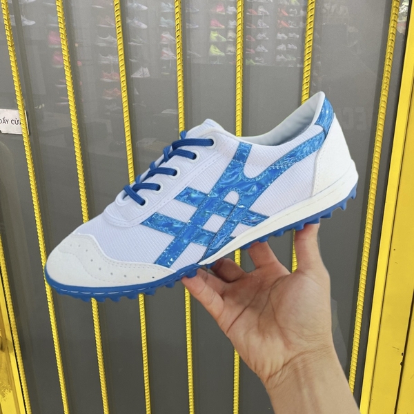 Giày Bóng Đá Bata Warrior Ráp Đế Đệm Eva - Xanh Dương