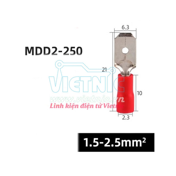 ĐẦU COS GHIM MDD2-250 6.3MM | www.vietnic.vn