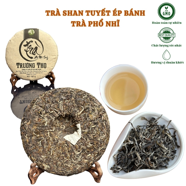 TRÀ CỔ VIỆT - PHỔ NHĨ SỐNG - SHAN TUYẾT ÉP BÁNH (357g) Fìn Hò Trà