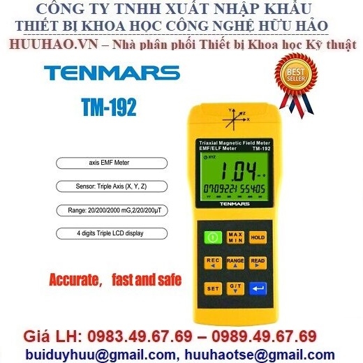 MÁY ĐO ĐIỆN TỪ TRƯỜNG TM-192 TENMARS