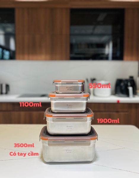 Hộp đựng thực phẩm inox VANYI 550ml Shop Hàng Đức