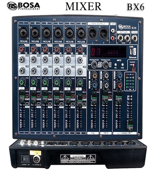 Mixer Karaoke Bosa BX6 6 Line, Usb, Bluetooth | Vinakara.com