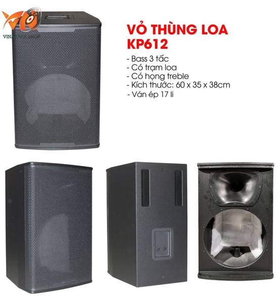 Vỏ loa full 3 tấc KP612 ,Ván ép cao cấp | Vinakara.com