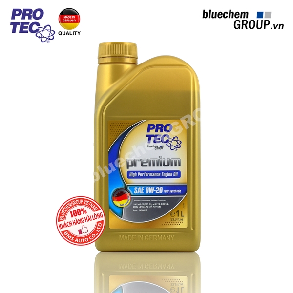 Dầu nhớt Pro-Tec Premium 0W-20 Fully-Synthetic ACEA C5 4L - www.bluechemgroup.vn