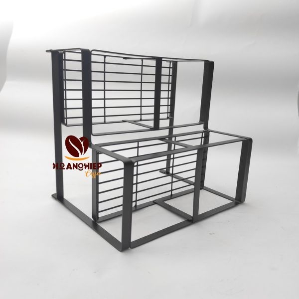 Gía Đựng Bình Bơm Siro Tam Giác 4 Ngăn | Hoàng Hiệp Coffee