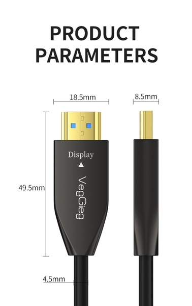 Dây HDMI Quang 30m VH803 VEGGIEG 8K | ducchinhpc