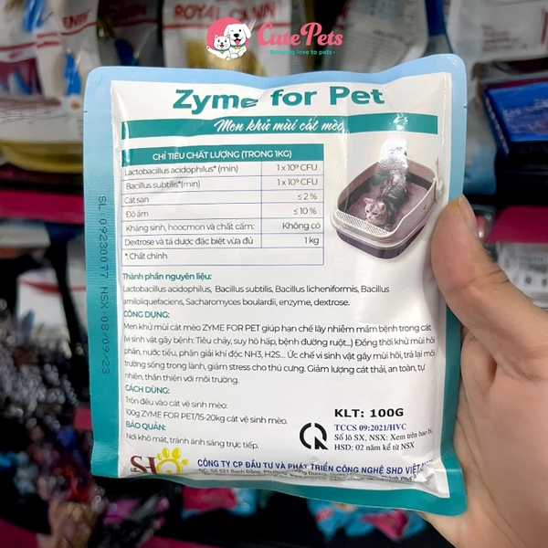Men khử mùi hôi cát mèo Zyme For Cat 100g - Cutepets Cutepets - Pet shop & Grooming Spa Thú cưng ...