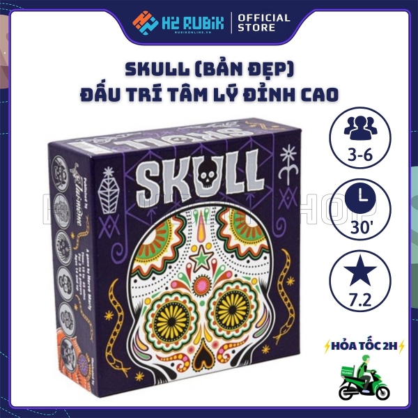 Skull Board Game Đấu Trí Tâm Lý Cao Cấp Tiếng Anh H2 Rubik Shop
