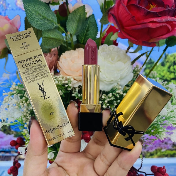 SON YSL ROUGE PUR COUTURE #N8 BLOUSE NU MÀU HỒNG CAM ĐẤT | Hàng Xách Tay Giá Tốt HeaStore