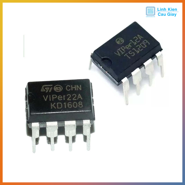 Linh kiện IC nguồn VIPER12A Chân cắm DIP8 Linh kiện Cầu Giấy