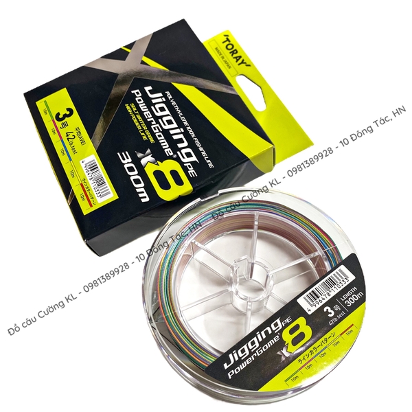 Dù Toray Jigging PE Power Game X8 300m 5 màu | Đồ câu Cường KL