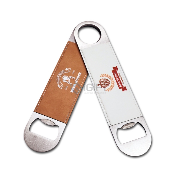 Khui bia bọc da cao cấp in logo theo yêu cầu – IGIFT