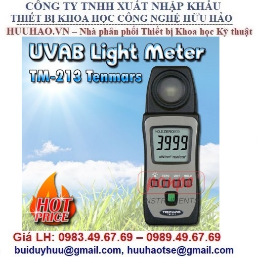 MÁY ĐO ÁNH SÁNG UVA, UVB TENMARS TM-213 - huuhao.vn