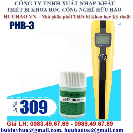 Máy đo pH, Bút đo pH cầm tay PHB-3 - huuhao.vn
