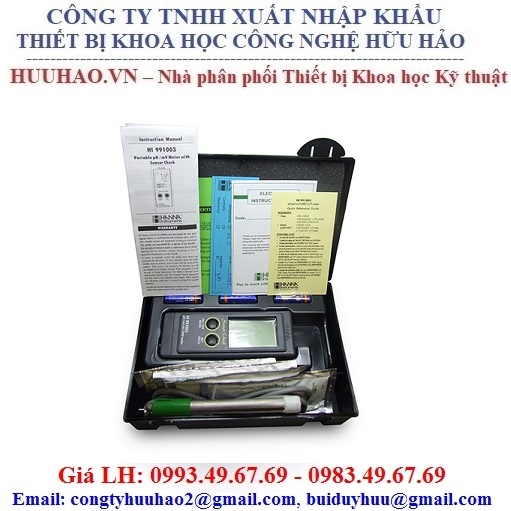 Máy đo pH/pH-mV/ORP/Nhiệt độ Hanna HI991003 - huuhao.vn