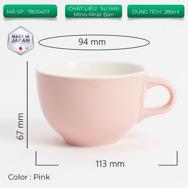 Ly sứ Origami Latte Bowl 285ml uống trà cà phê | Volcano coffee - Dụng cụ pha chế cà phê