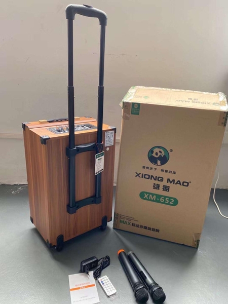 Loa kẹo kéo karaoke 2 Mic hãng Xiong Mao XM-652 - 80w Bewise Shop