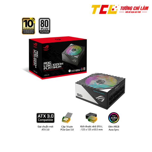 NGUỒN MINI SFX-L ASUS ROG LOKI 1000P 1000W PLATINUM - Giá Ưu Đãi