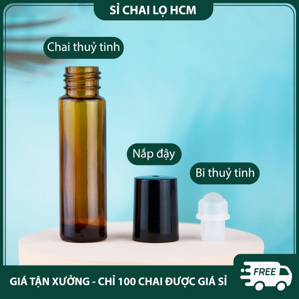 Chai thủy tinh chiết nước hoa, tinh dầu 1ml/ 2ml/ 3m tiện lợi, nhỏ gọn Chai Lọ HCM