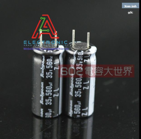 Tụ rubycon 35v560uf 10 * 25mm | Cửa hàng thiết bị - Linh kiện điện tử A to Z