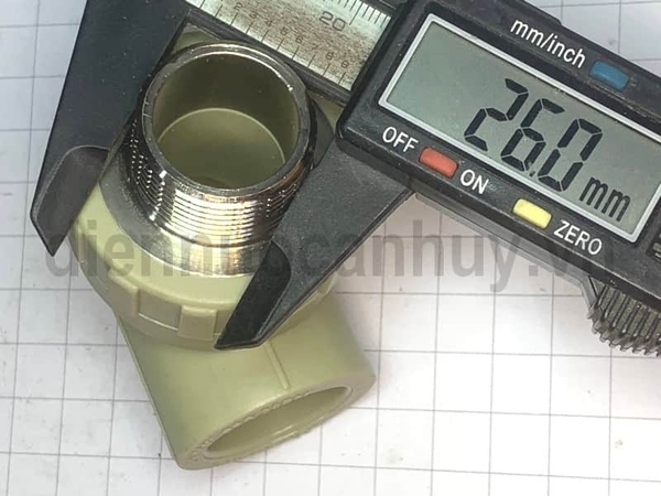 Cút ren ngoài Tiền phong PPR 25-3/4 inch | Điện, Nước, Kim Khí, Điện Lạnh, phụ kiện gỗ