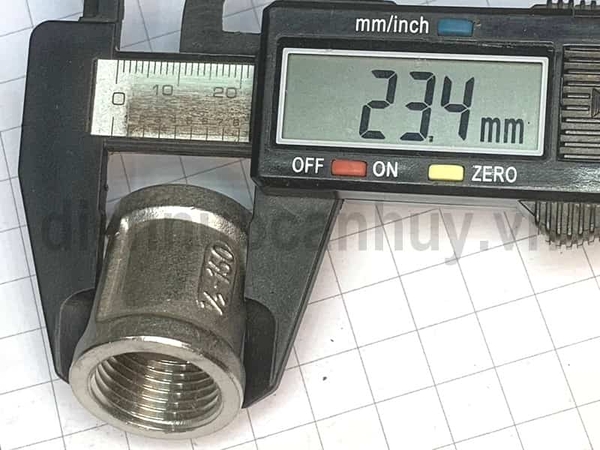 Măng sông đúc inox 304 DN15 ren trong 20mm (1/2inch) | Điện, Nước, Kim Khí, Điện Lạnh, phụ kiện gỗ