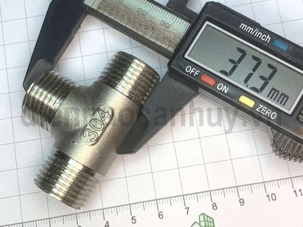 Tê inox 304 DN15 ren ngoài 20mm (1/2inch) | Điện, Nước, Kim Khí, Điện Lạnh, phụ kiện gỗ