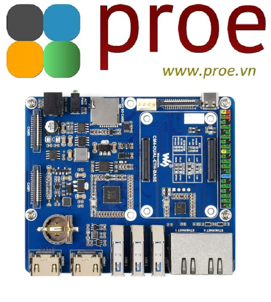 Dual Gigabit Ethernet Base Board Designed For Raspberry Pi Compute Module 4 Điện Tử Proe