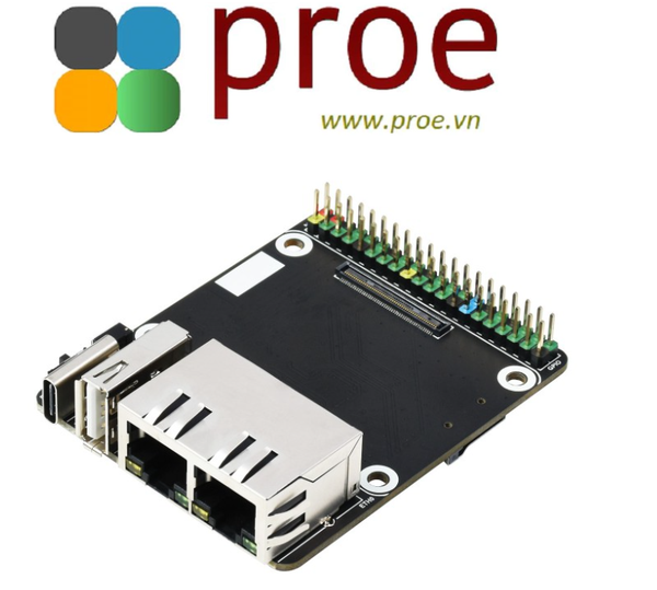 Mini Dual Gigabit Ethernet Base Board Designed For Raspberry Pi Compute