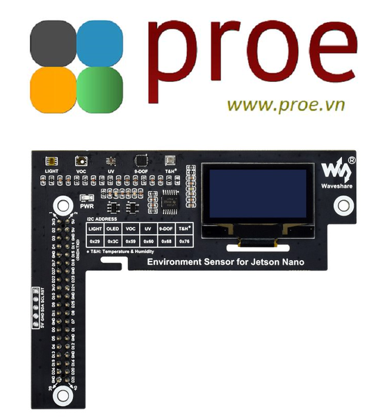 Environment Sensors Module for Jetson Nano, I2C Bus, with 1.3inch OLED Display | Điện tử ProE