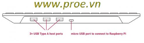 Raspberry Pi keyboard and hub | Điện tử ProE