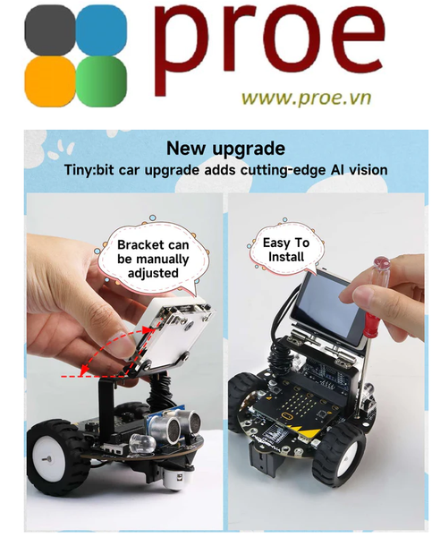 Yahboom Tiny:bit Pro AI visual robot car | Điện tử ProE