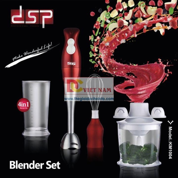 Máy xay sinh tố cầm tay 4 trong 1 DSP KM1004 | DC - Việt Nam.,jsc