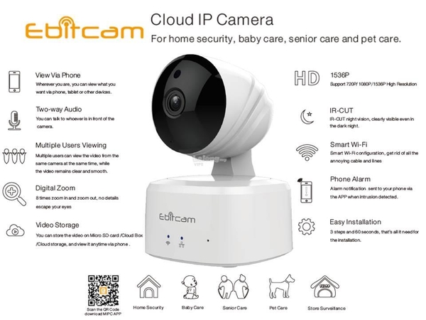 Ebitcam E2 1MP Camera Wifi | CAMERA THÁI PHIÊN