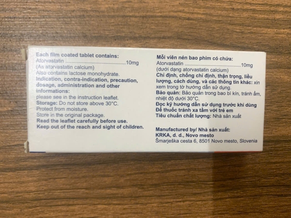 Atoris 10mg | nhathuocyentrang