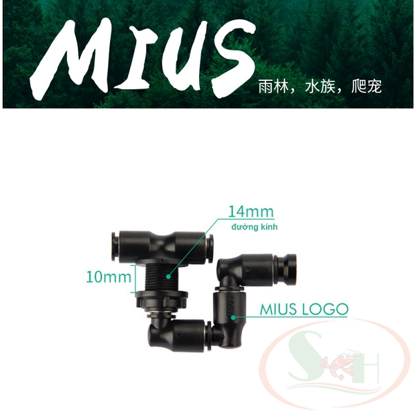 Béc phun sương Mius bán cạn 1, 2, 4 đầu cấp ẩm tiểu cảnh - Shrimp Home