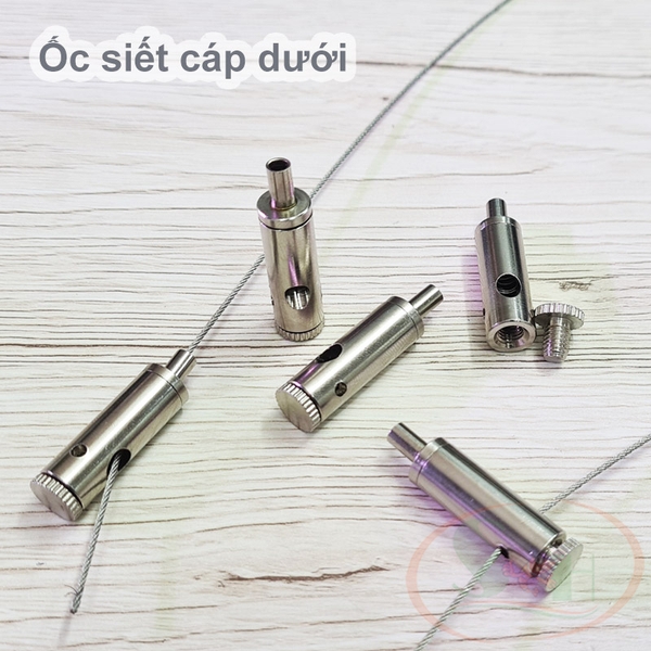 Kit phụ kiện treo đèn MAD ốc siết, cáp inox, móc C treo - Shrimp Home