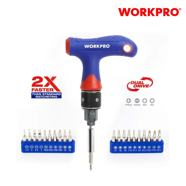 Bộ tua vít cầm tay chữ T Workpro - W021408