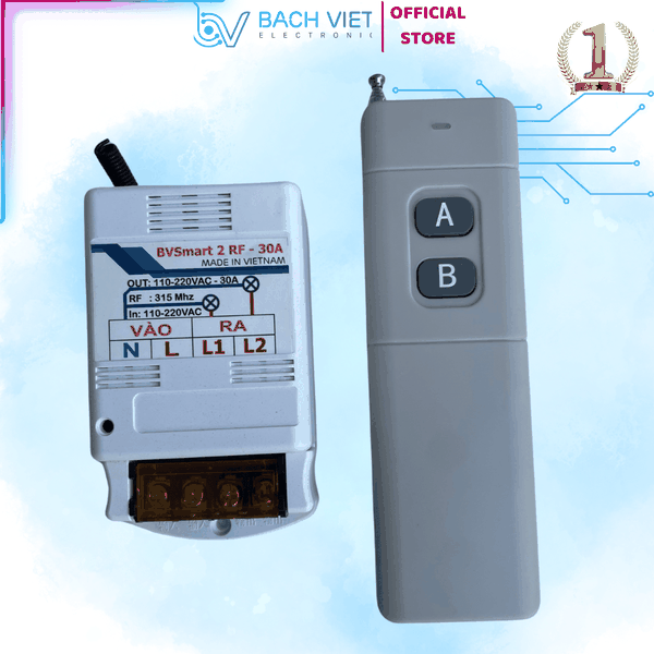 Bộ điều khiển từ xa - BVSmart 2 RF 30A – https://dientubachviet.com/