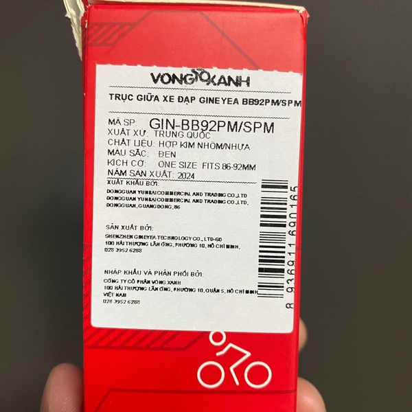 Trục Giữa Xe Đạp GINEYEA BB92PM/SPM Bottom Bracket Parts | Vua Xe Đạp - Xe đạp thể thao, địa ...