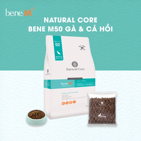 Natural Core Bene M50 cho Cún [Thịt Gà & Cá Hồi] 10kg MoAnPetShop.com