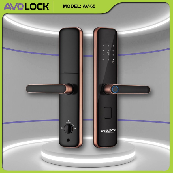 Khóa Vân Tay Cửa Gỗ AVOLOCK AV-65-G | Thế Giới Khoá Thông Minh