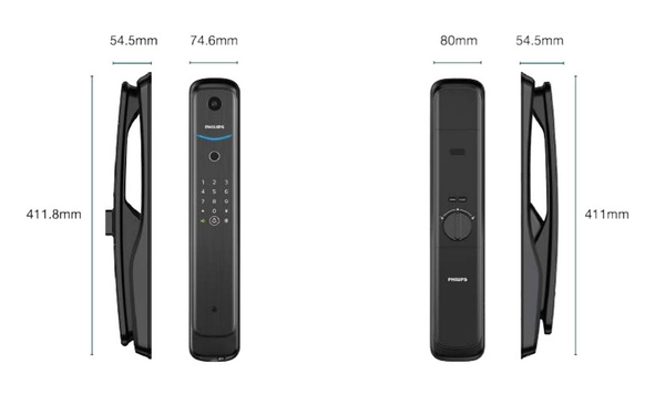 Khóa cửa vân tay Philips DDL702-1HWS | Thế Giới Khoá Thông Minh