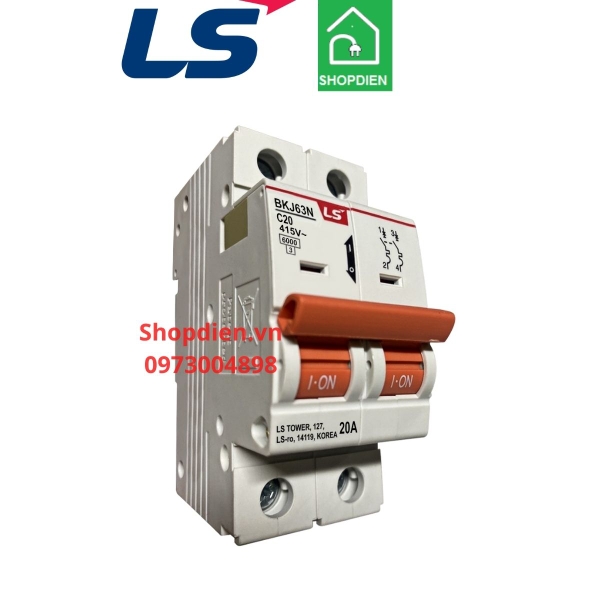 BKJ63N LS MCB 2P 20A 6KA Aptomat Cầu dao tự động CÔNG TY TNHH THƯƠNG MẠI VÀ KỸ THUẬT VIỆT MỸ